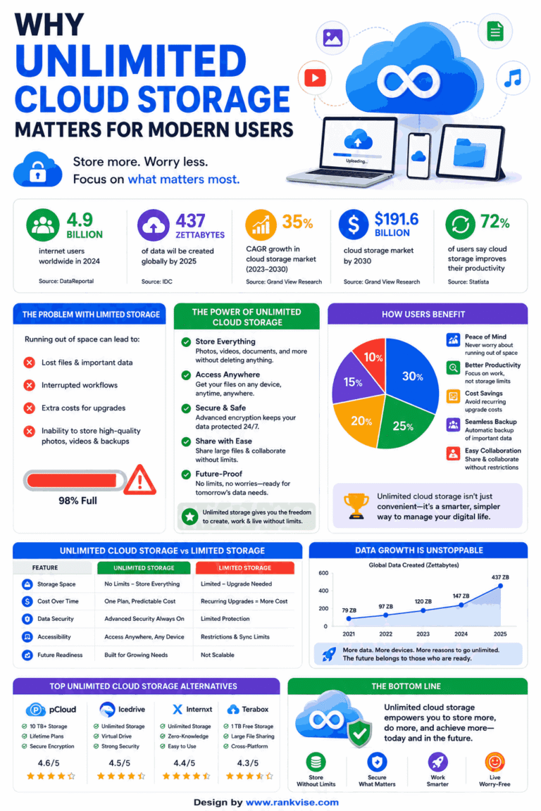 Cloud Storage Alternatives: 7 Unlimited & Secure Options